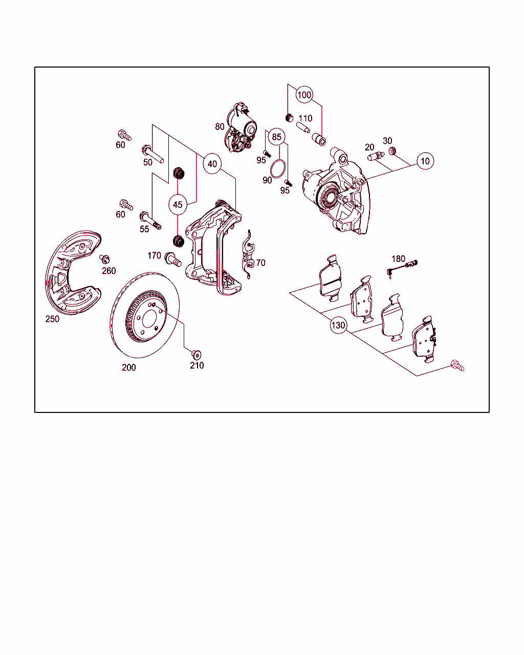 Rear wheel brake - Mercedes-Benz GLC-class, GLC 250 4MATIC, 253.946 ...